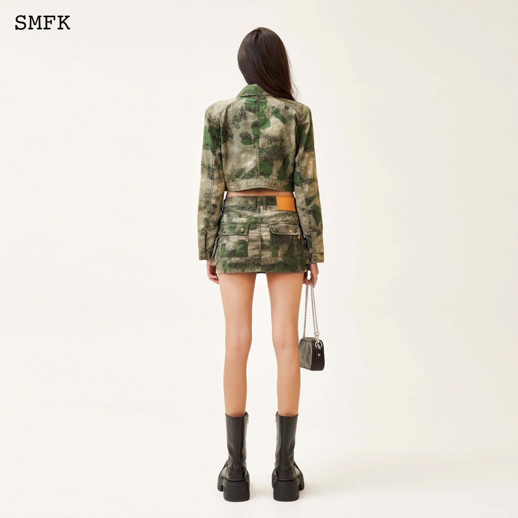 SMFK Compass Viper Green Camouflage Workwear Mini Skirt – Fixxshop